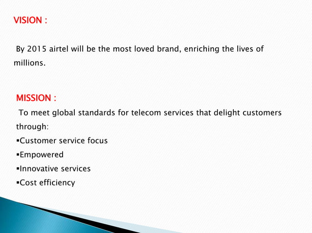 presentation on airtel | PPT