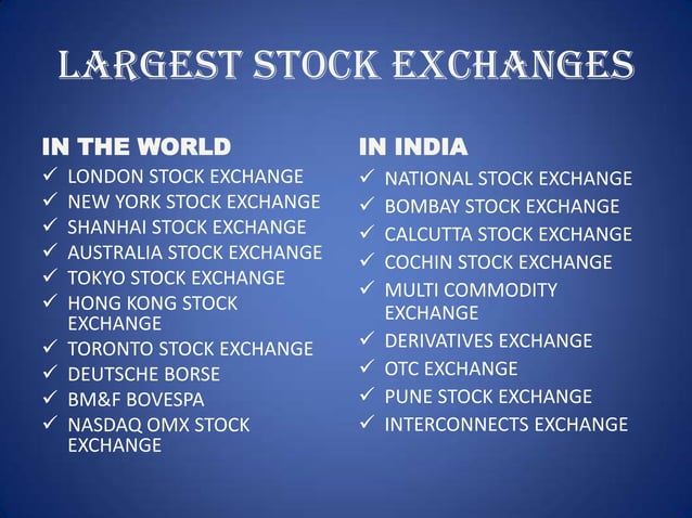 Stock exchange simple ppt | PPTX | Stocks and Bonds | Personal Investing