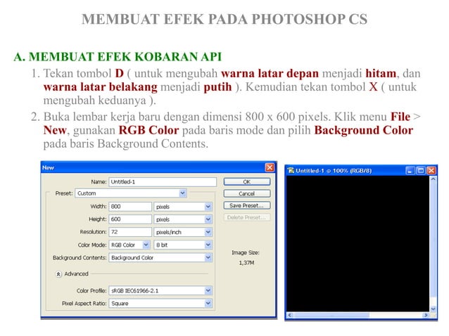 Efek Teks Kobaran Api | PPT