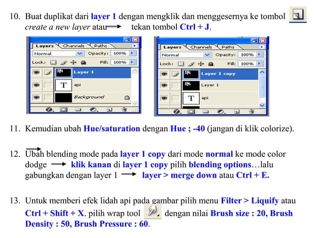 Efek Teks Kobaran Api | PPT