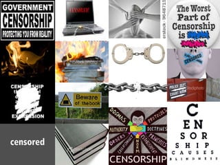 Censorship vs. Freedom Collage | PPTX