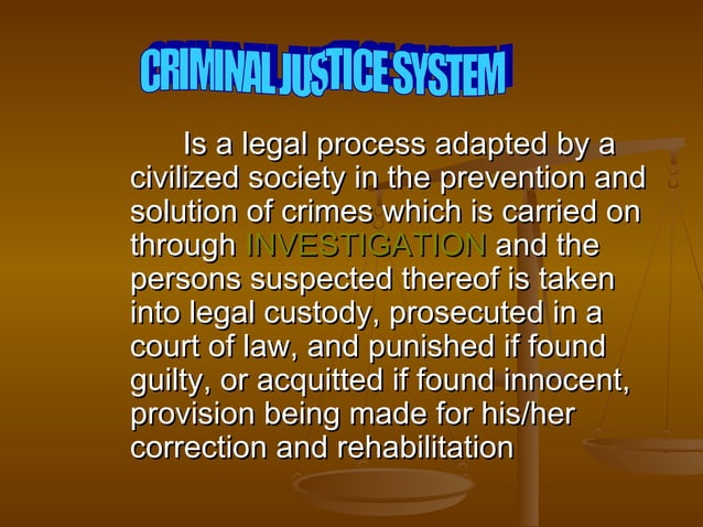 criminal justice system | PPT