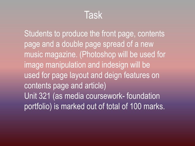 Initial Magazine Research Task | PPT