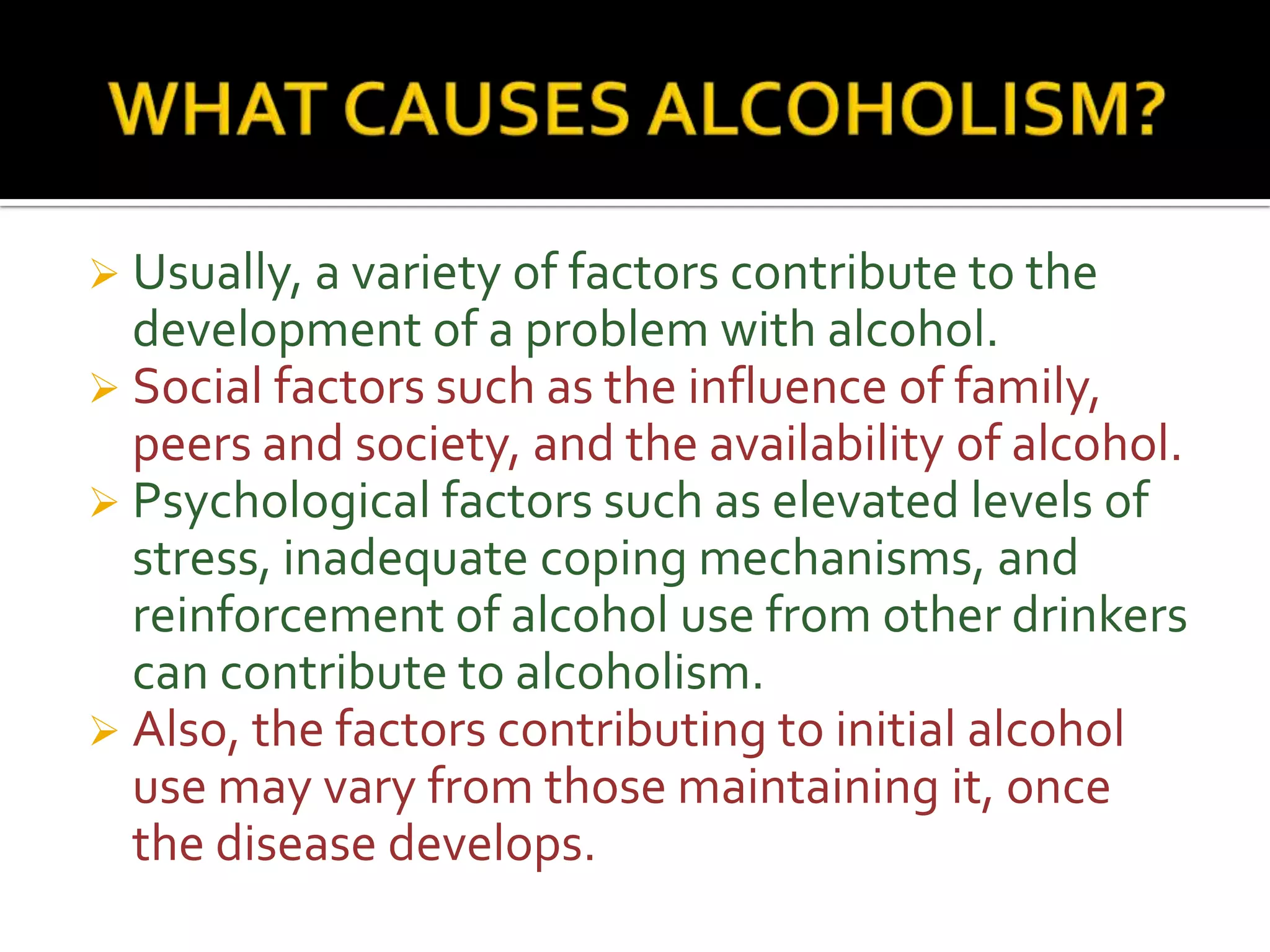 PREVENTION OF ALCOHOLISM | PPTX