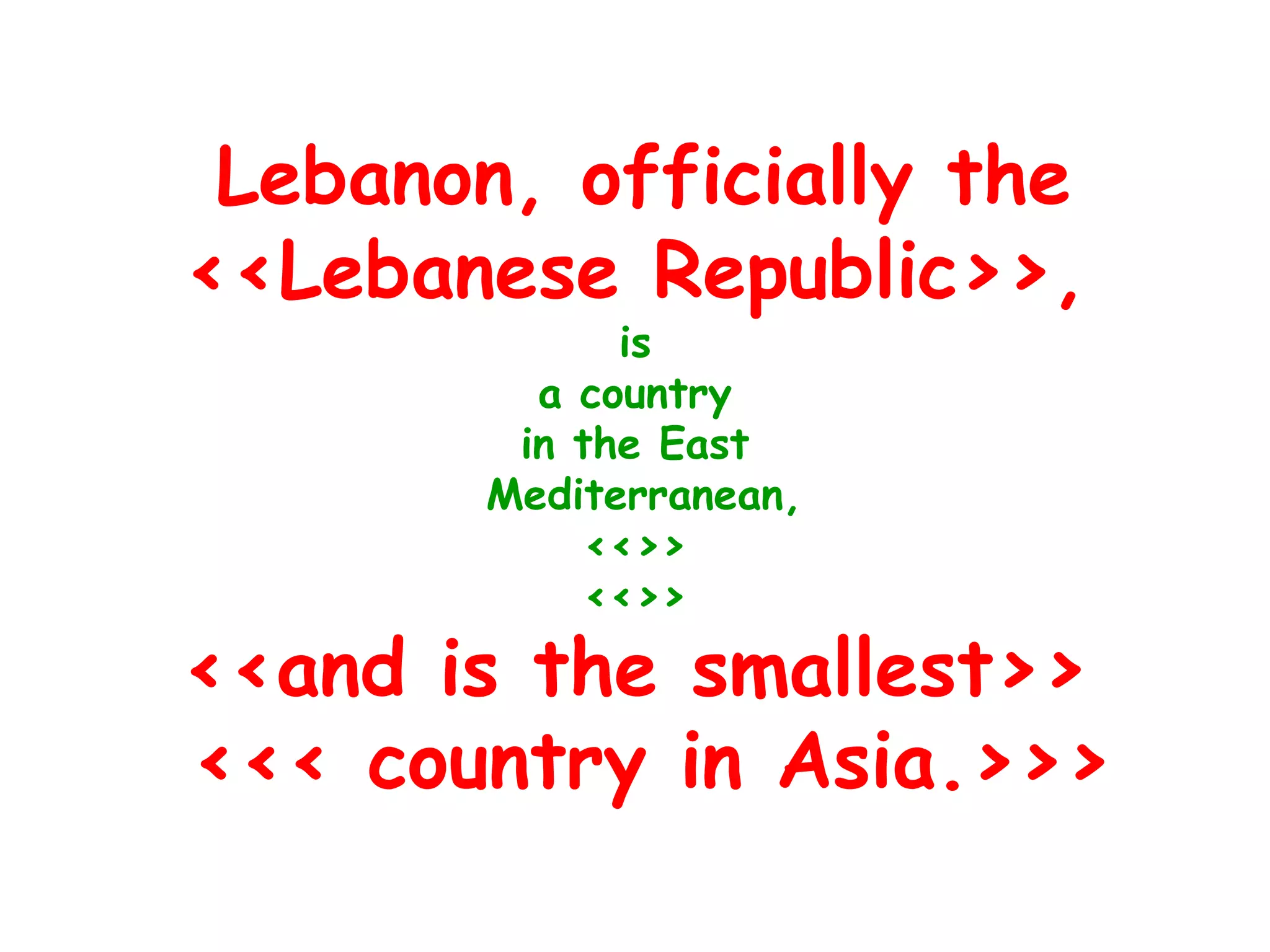 Lebanon | PPTX
