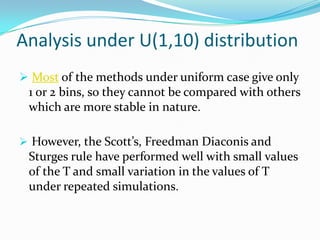 Selection of bin width and bin number in histograms | PPTX
