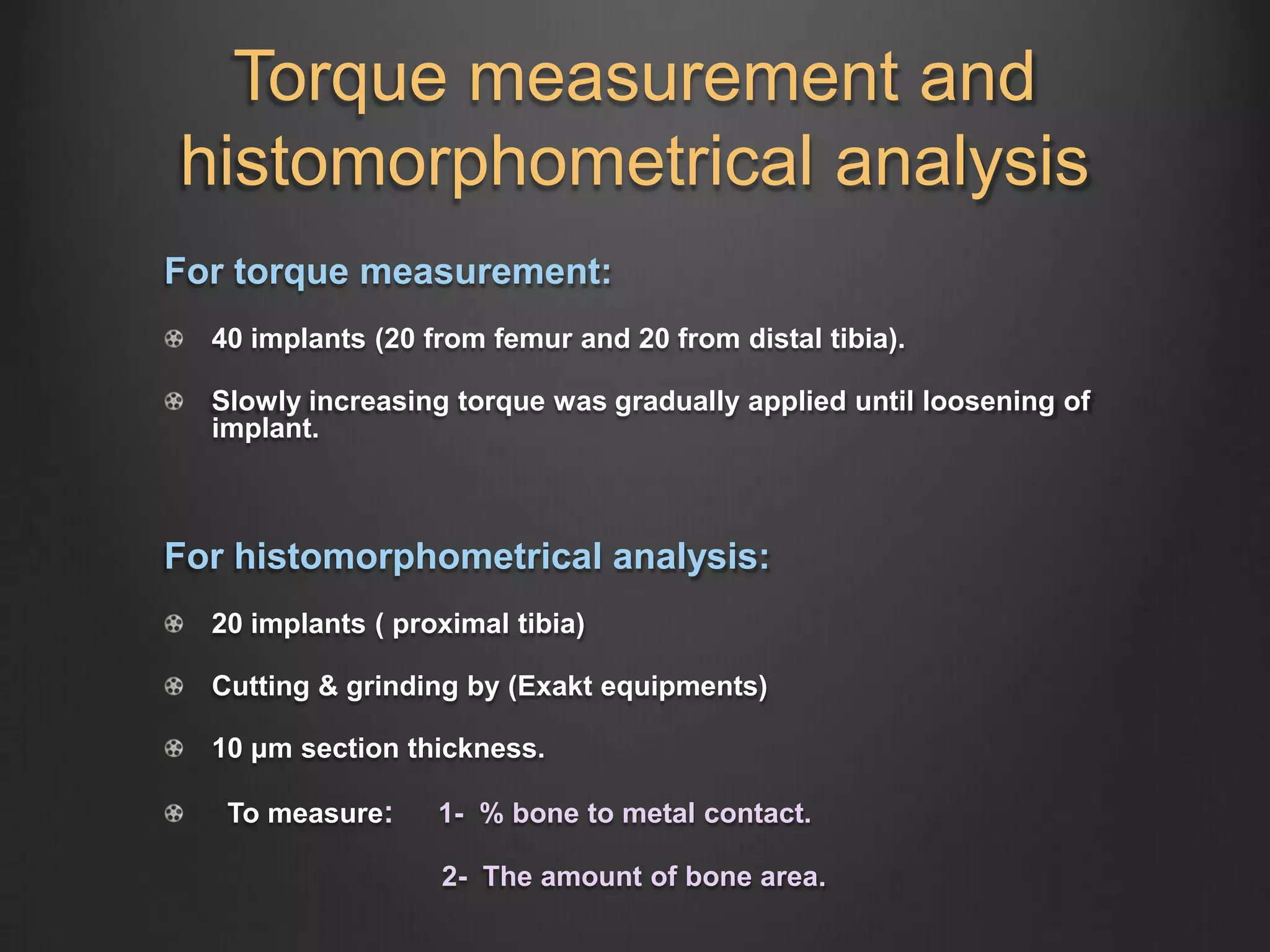 A histomorghometric study of screw-shaped and removal torque titanium ...