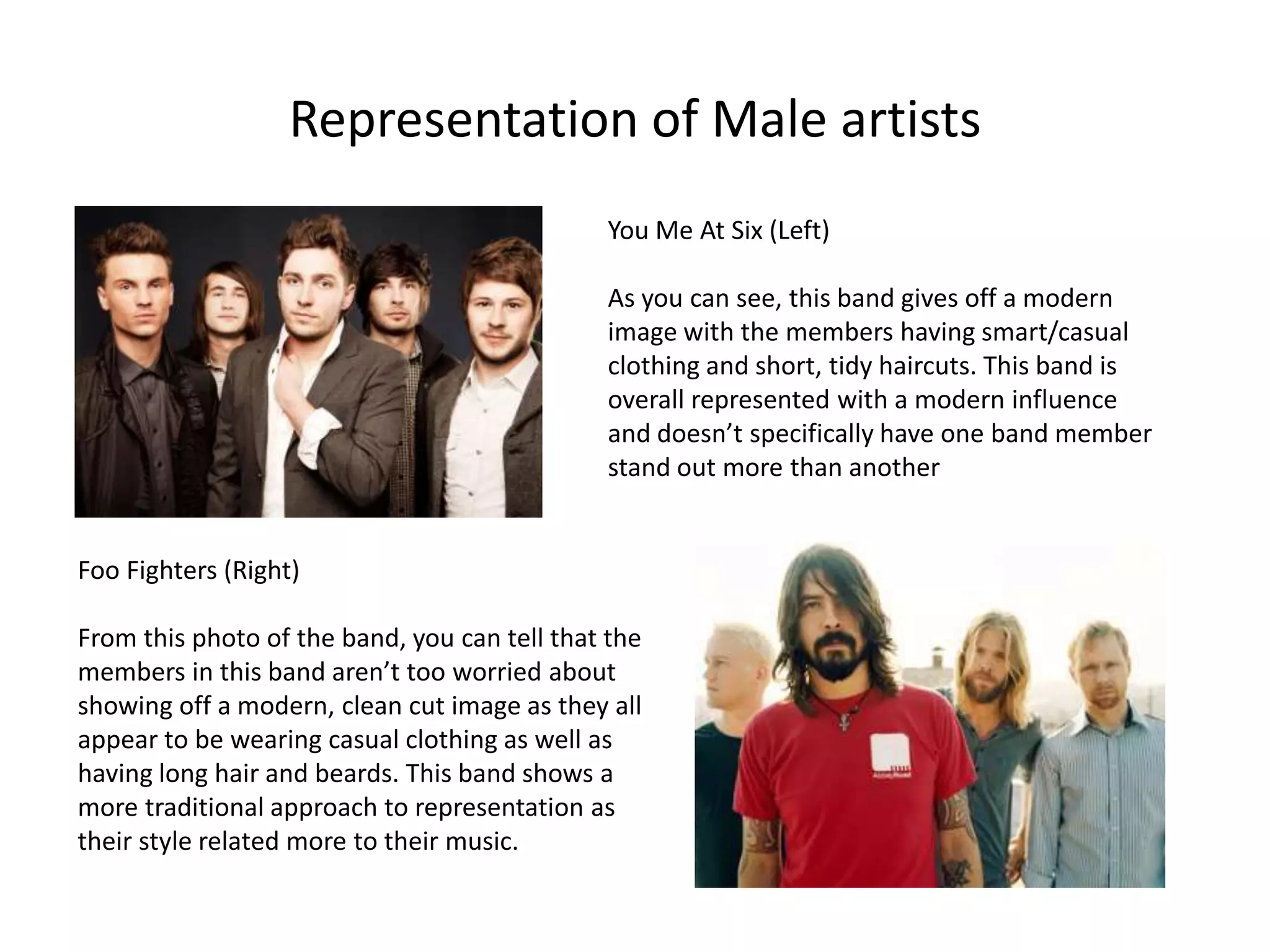 Female and Male representation in bands | PPTX | Women\'s Clothing ...