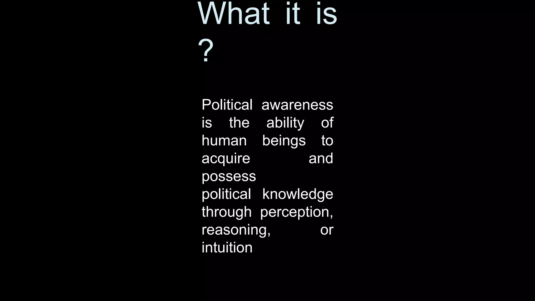 Political Awareness | PPTX