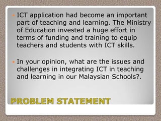 Issues And Challenges In Integrating Ict In Teaching And Learning Pptx