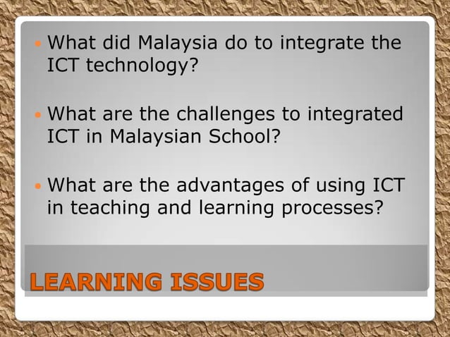 Issues and challenges in integrating ICT in teaching and learning | PPT
