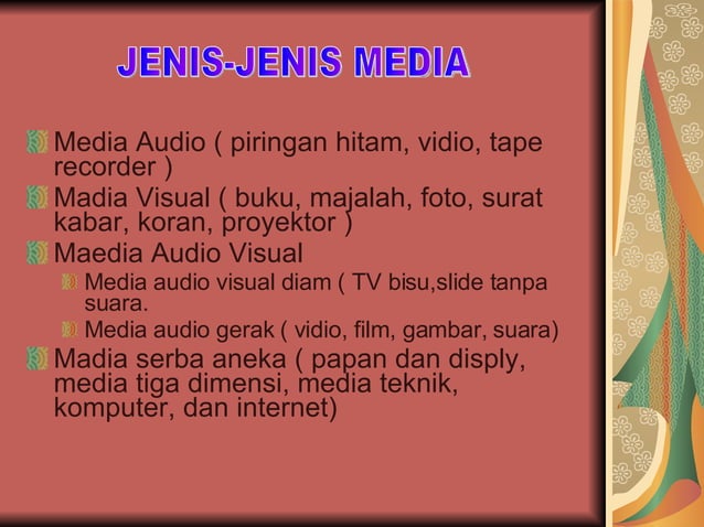 Multi Media Dalam Pembelajaran | PPT
