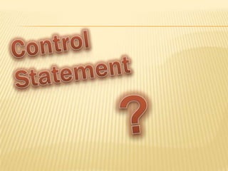 operators and control statements in c language | PPTX