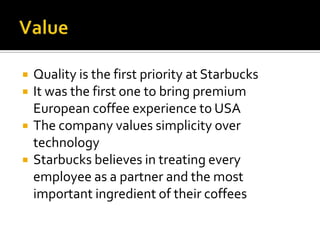 Brand Management Starbucks | PPTX | Large Business | Business