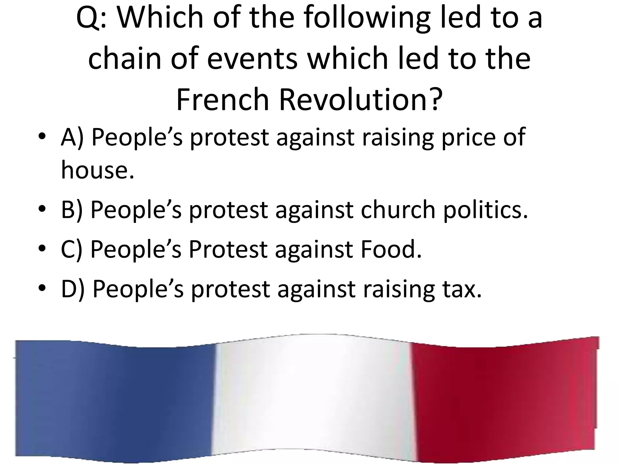 French Revolution Quiz | PPT