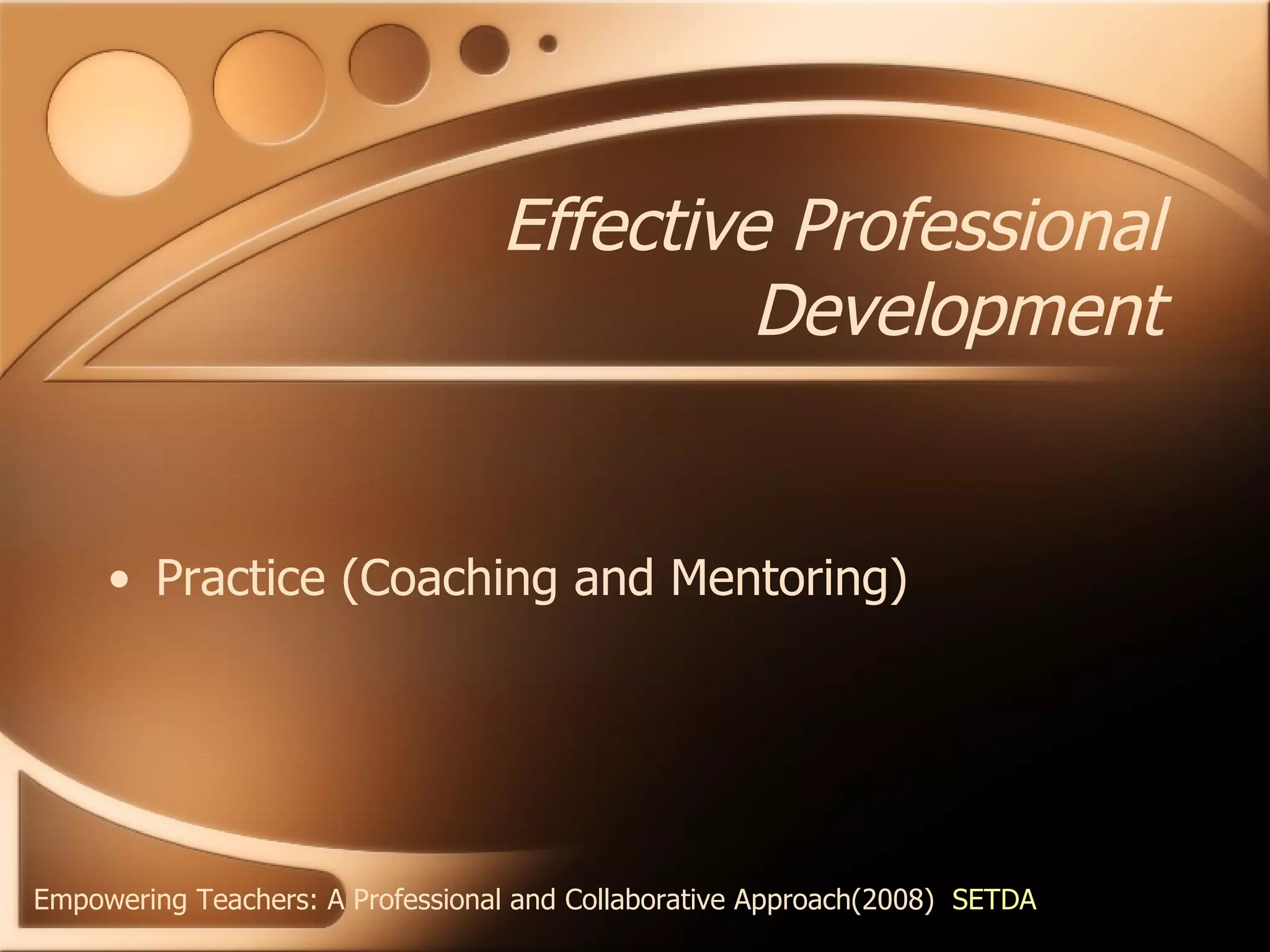 Professional Development in Education | PPT