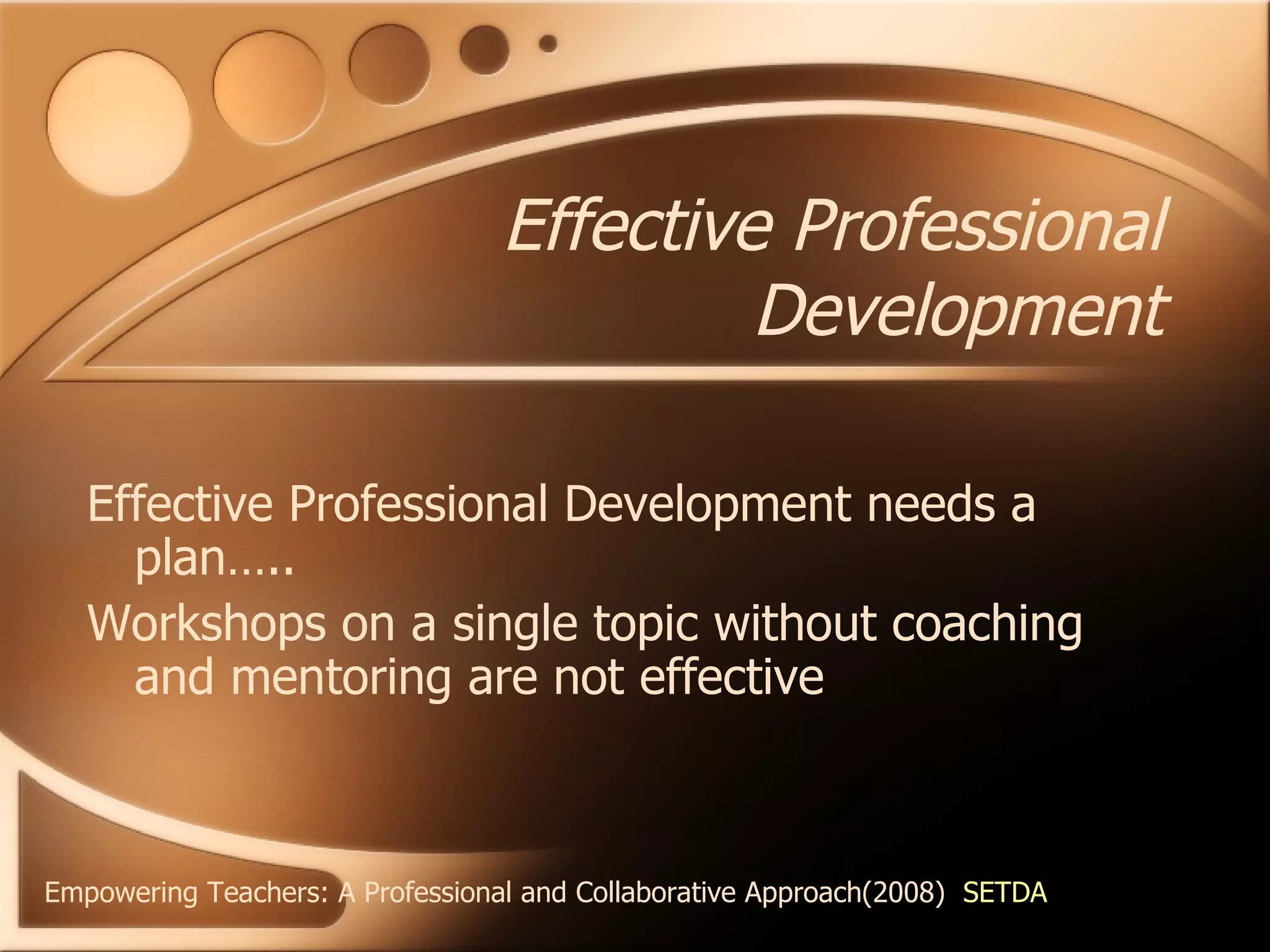 Professional Development in Education | PPT