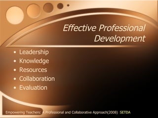 Professional Development in Education | PPT
