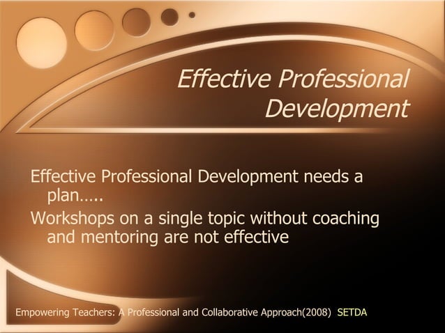 Professional Development in Education | PPT