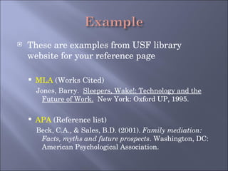 MLA Format | PPT