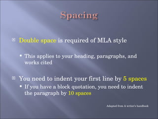 MLA Format | PPT