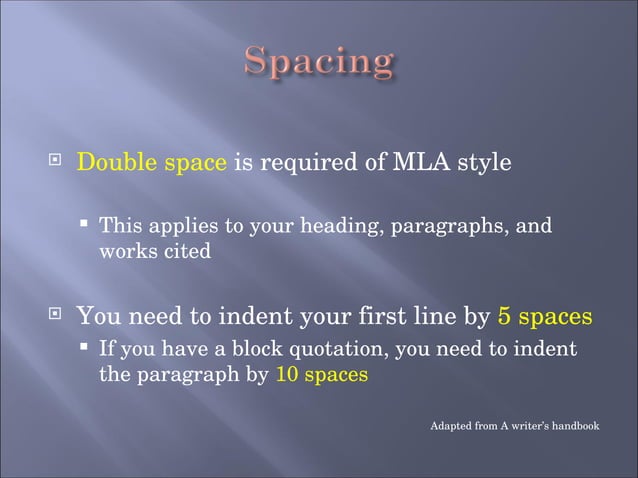 MLA Format | PPT