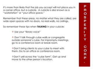 Cubicle Farm Etiquette