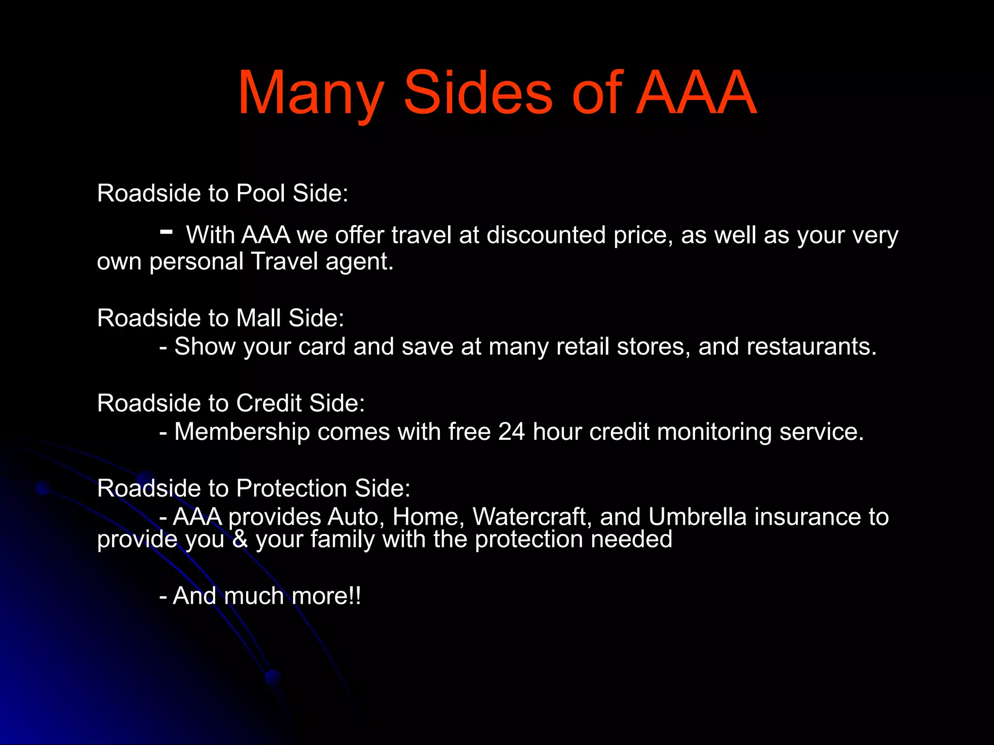 AAA Member Benefits | PPT