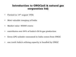 Presentation on ONGC | PPTX