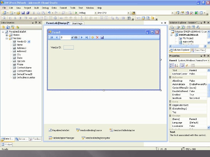 WIndows Form Creation