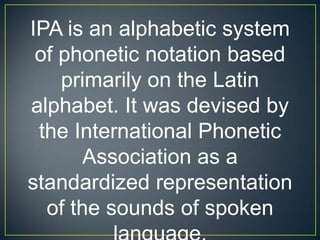 IPA Sounds | PPTX