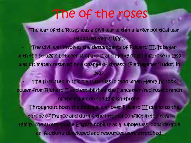 The War Of The Roses | PPTX