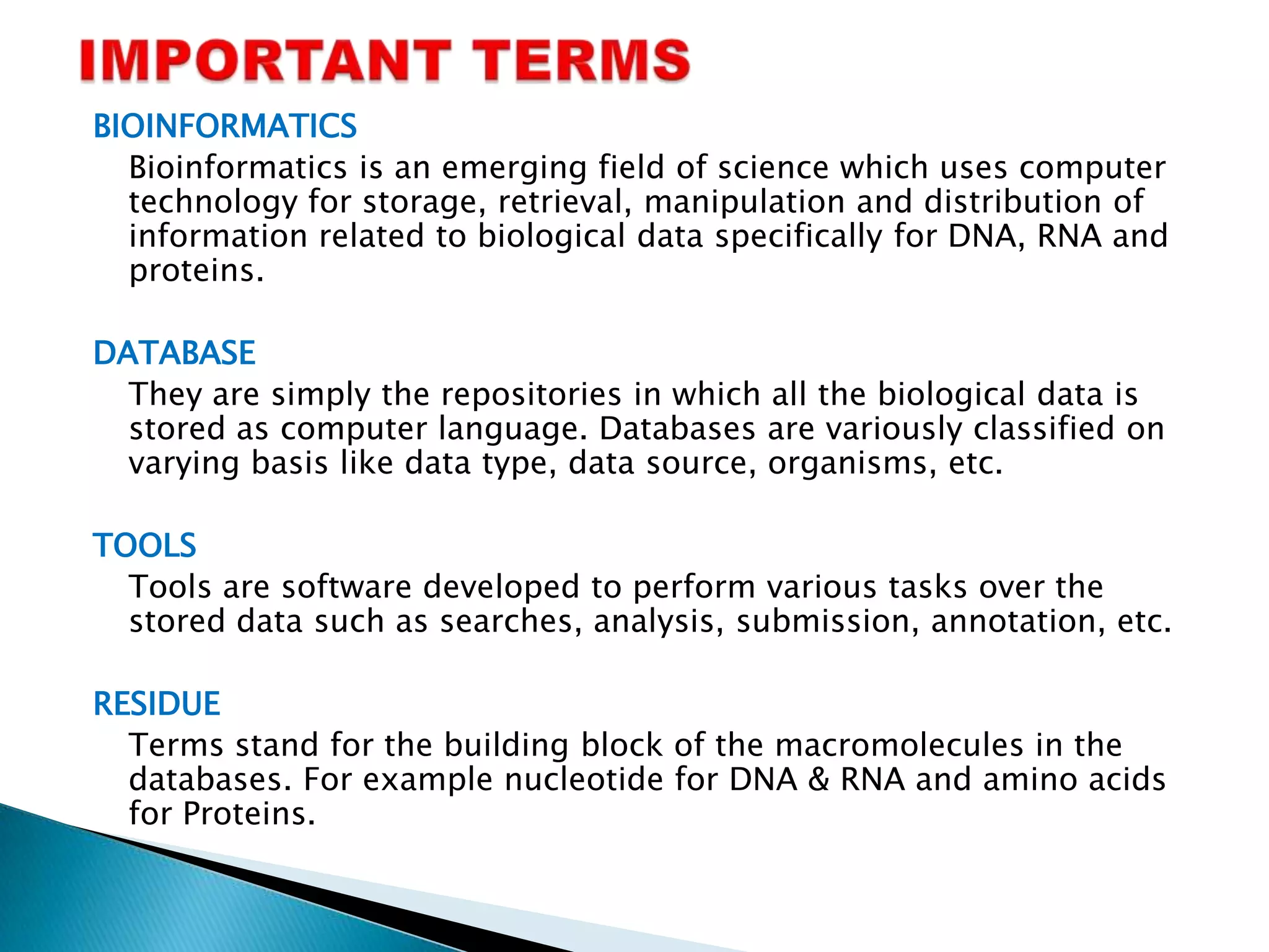 Blast Bioinformatics Pptx Databases Computer Software And