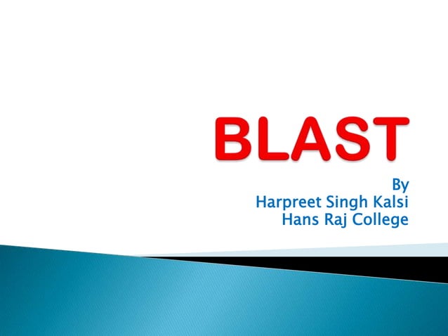 Blast Bioinformatics Pptx Databases Computer Software And