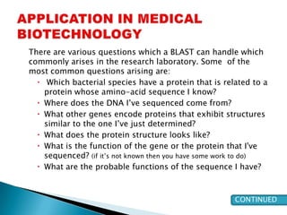 blast bioinformatics | PPTX