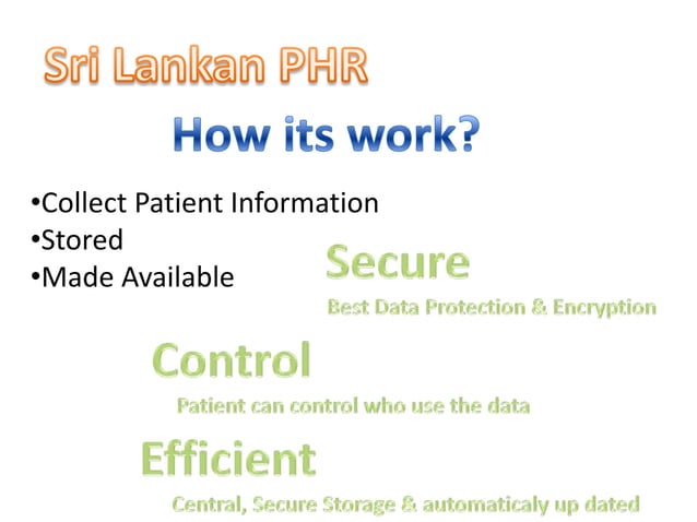 Sri Lankan PHR version 1.0 | PPTX | Medical Tests | Medical Health