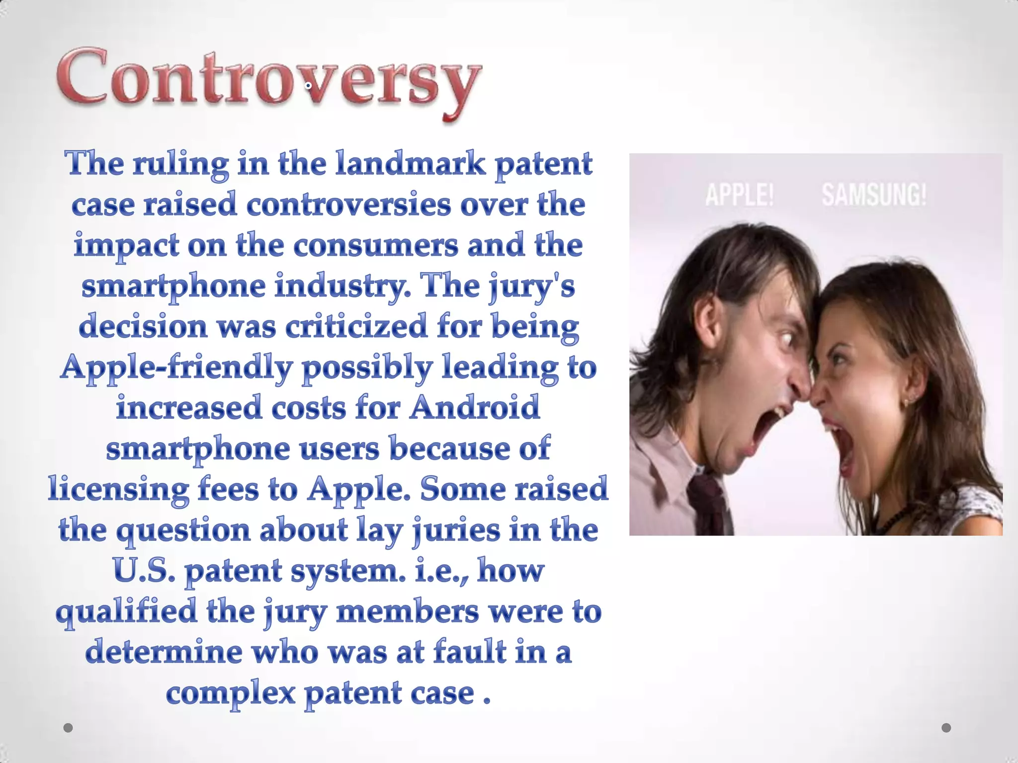 Samsung Vs. Apple -- The Patent Fight | PPTX