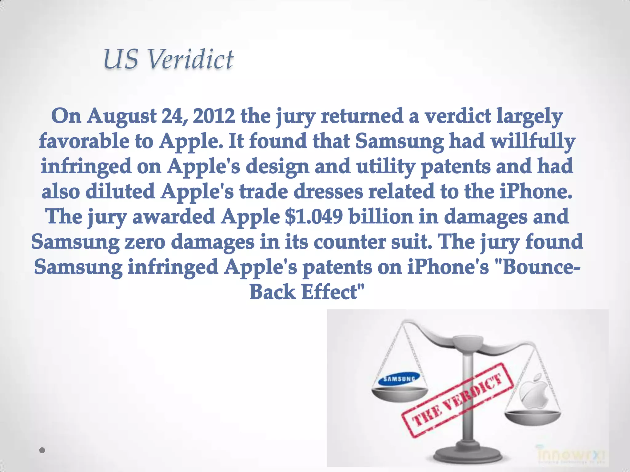 Samsung Vs. Apple -- The Patent Fight | PPTX
