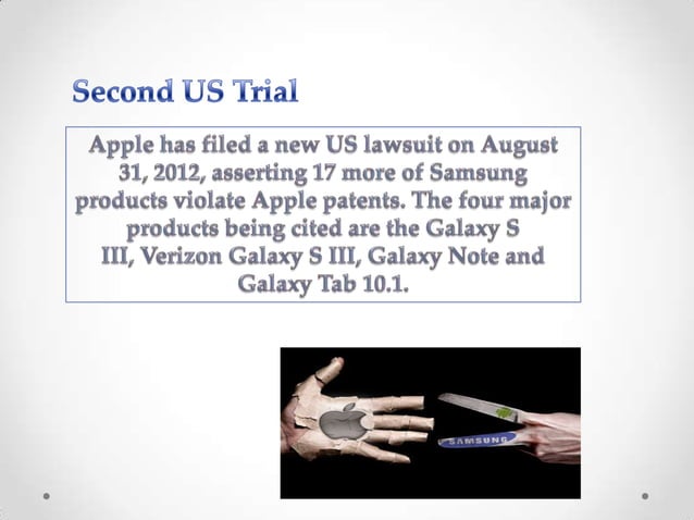 Samsung Vs. Apple -- The Patent Fight | PPTX | Smartphones | Consumer Electronics