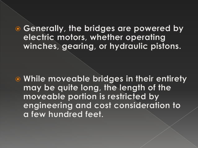 TYPES OF MOVING BRIDGES PPT | PPSX