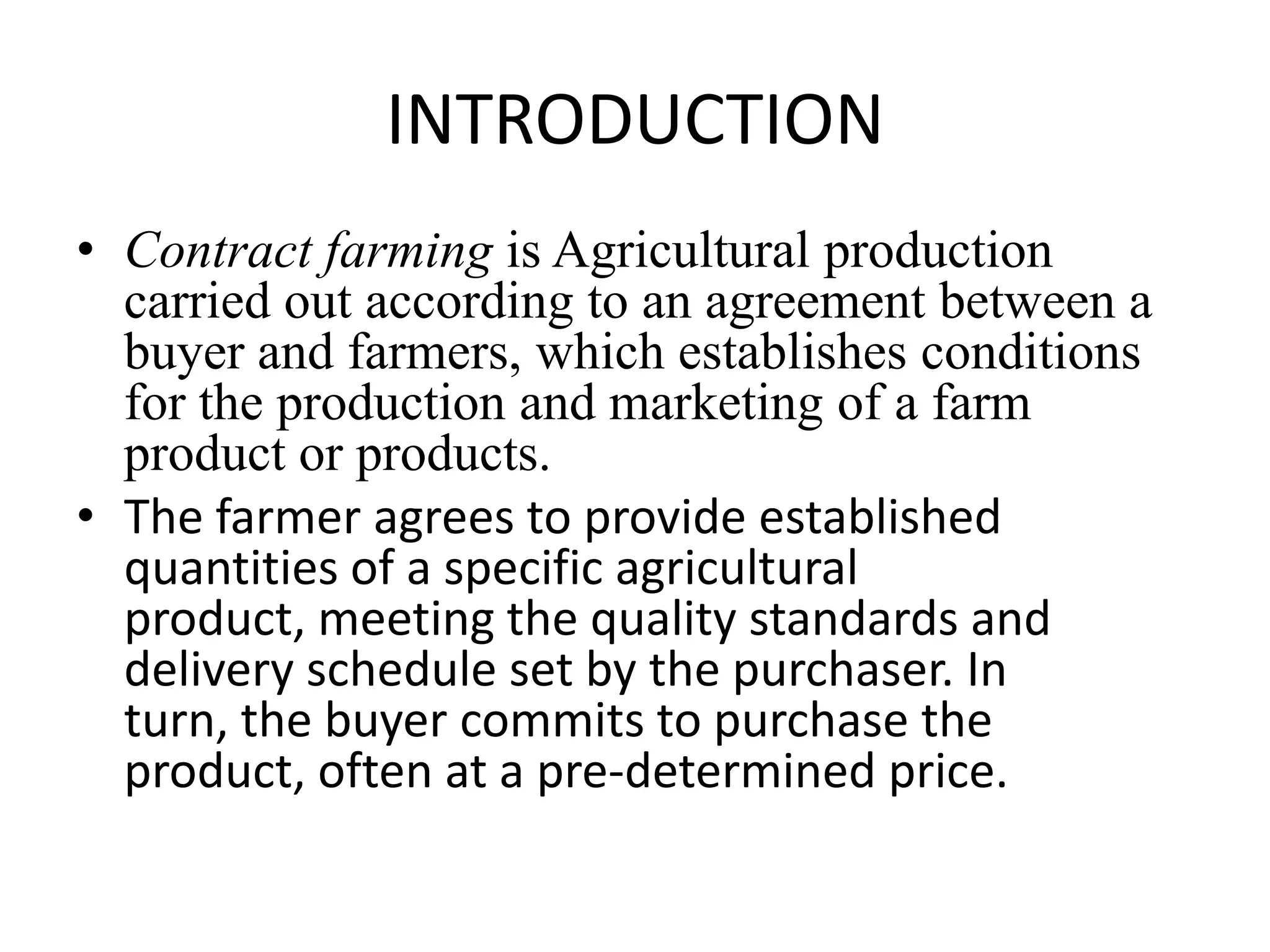 Contract Farming | PPT