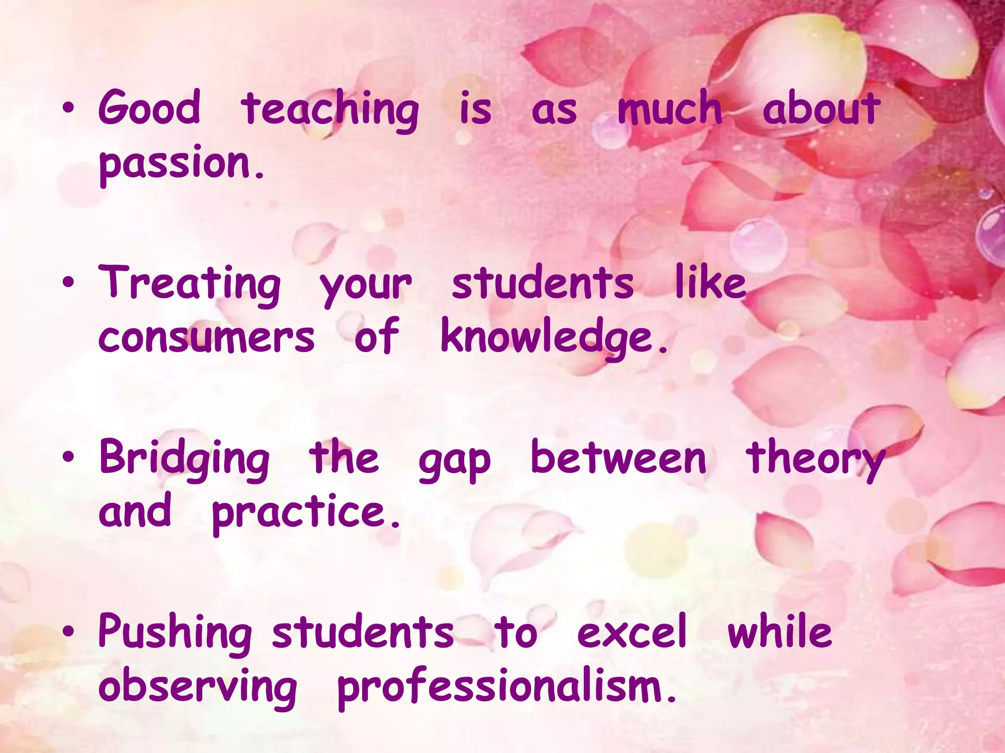 The Secret in Good Teaching | PPT