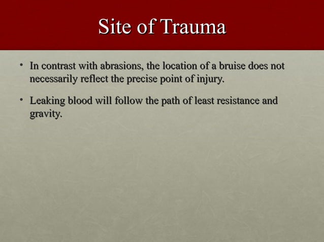 Wounds in forensic medicine | PPT | Death, Injury, or Military Conflict ...