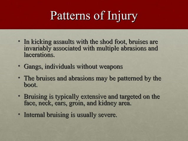 Wounds in forensic medicine | PPT | Death, Injury, or Military Conflict ...