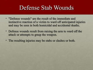 Wounds in forensic medicine | PPT