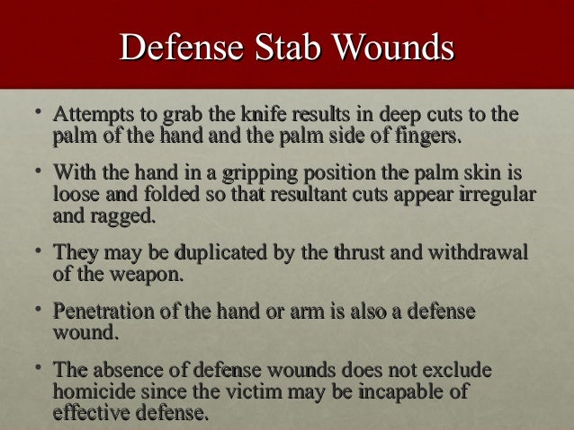 Wounds in forensic medicine