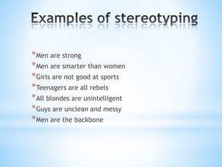 Stereotype representation | PPTX