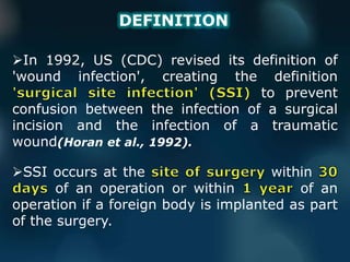 SURGICAL SITE INFECTION (SSI) | PPTX