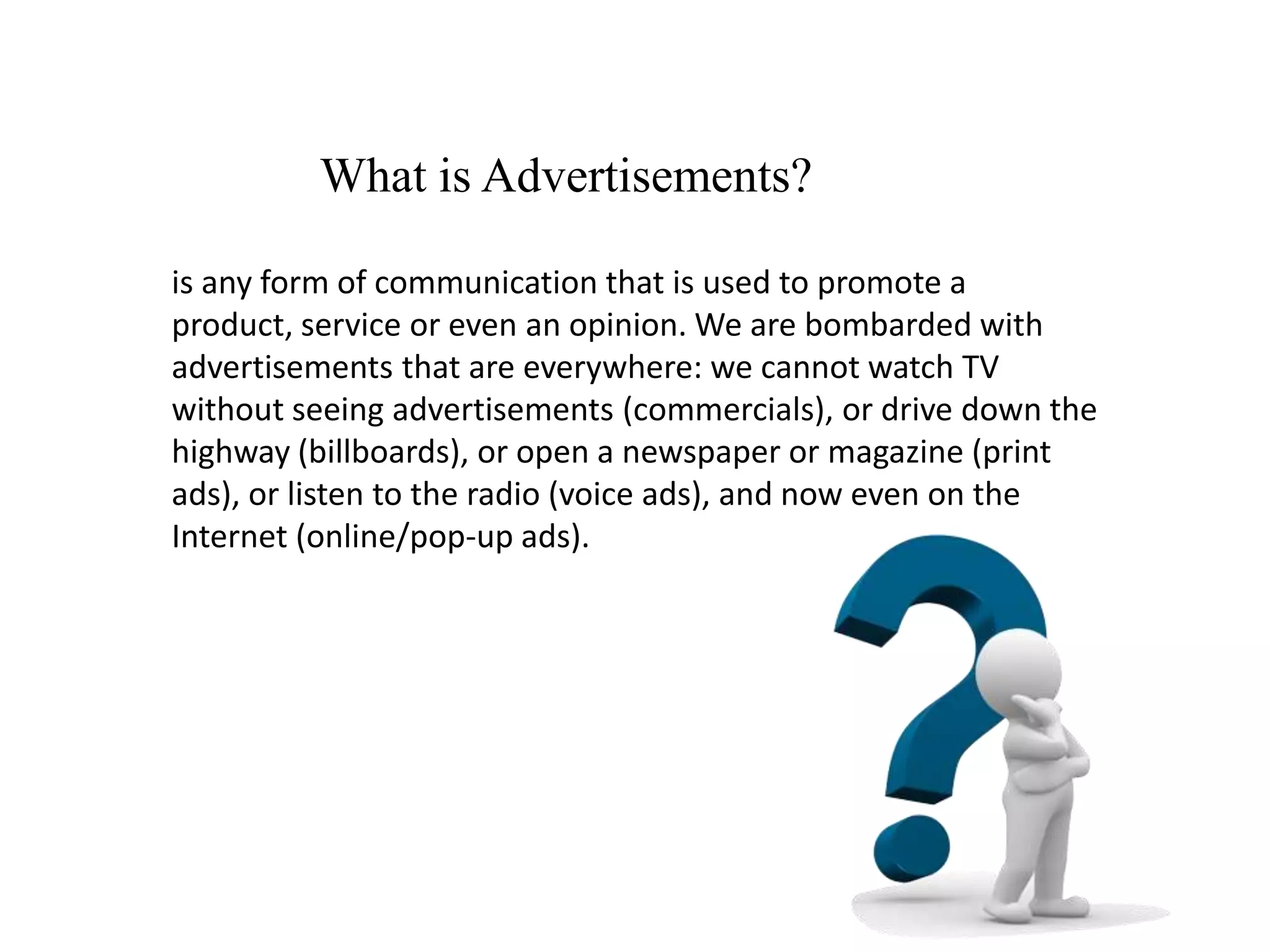 Creating Advertisements and Commercials | PPTX