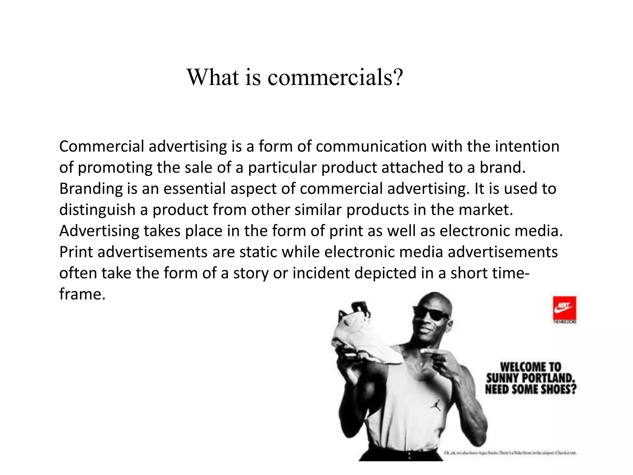 Creating Advertisements and Commercials | PPTX